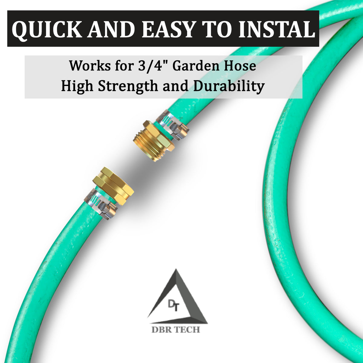 Heavy Duty Hose Repair Kit, 3/4 Inch Male Female Water Hose Repair End ...