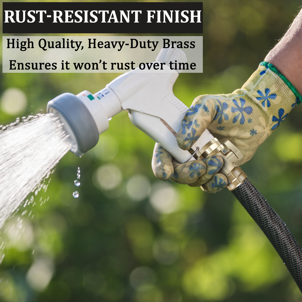 Heavy Duty Brass Shut Off Valve, Garden Connector for Outdoor Lawn ...